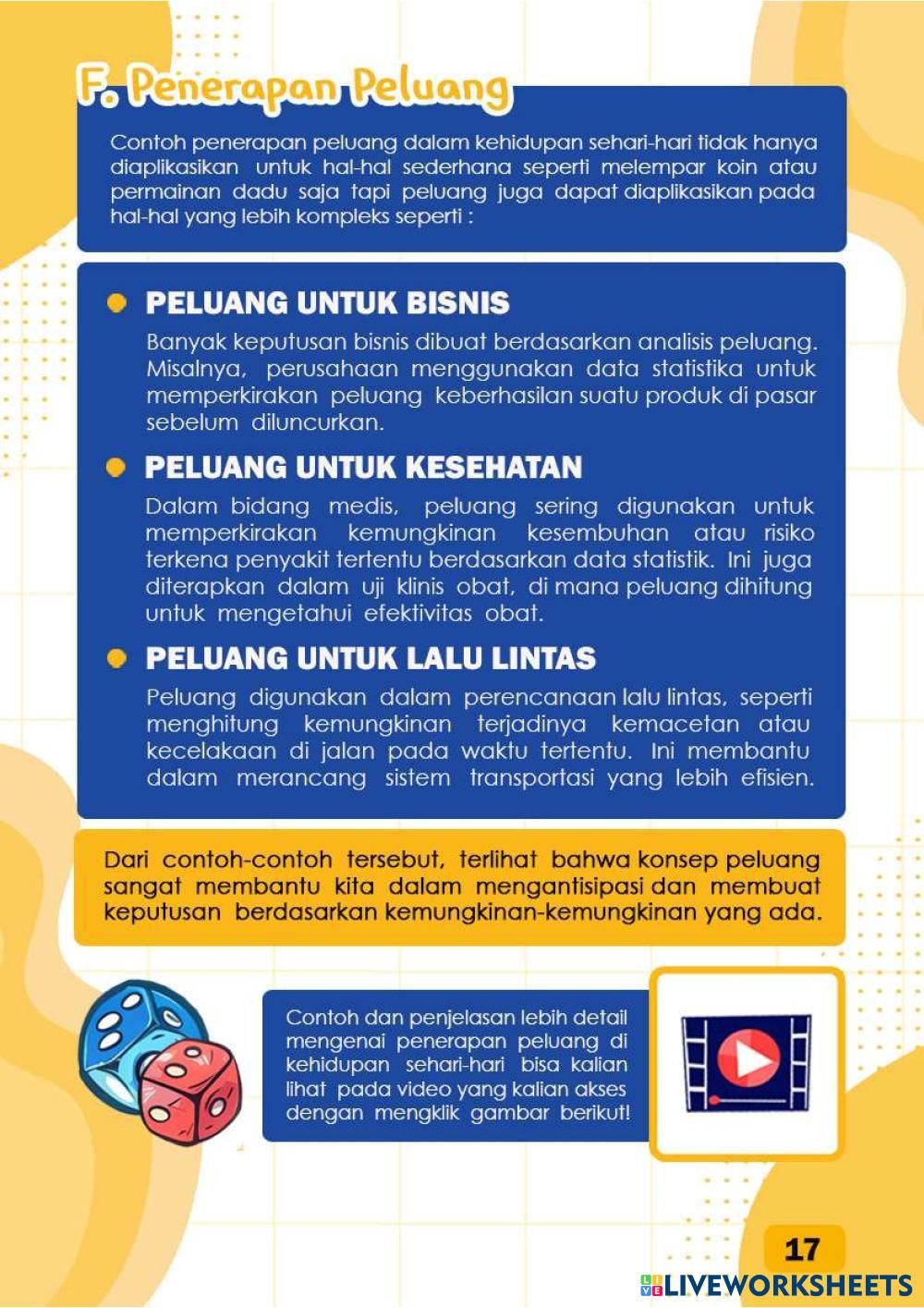 7888953 | Materi Peluang (Lanjutan 1) | Joymath Cognitive