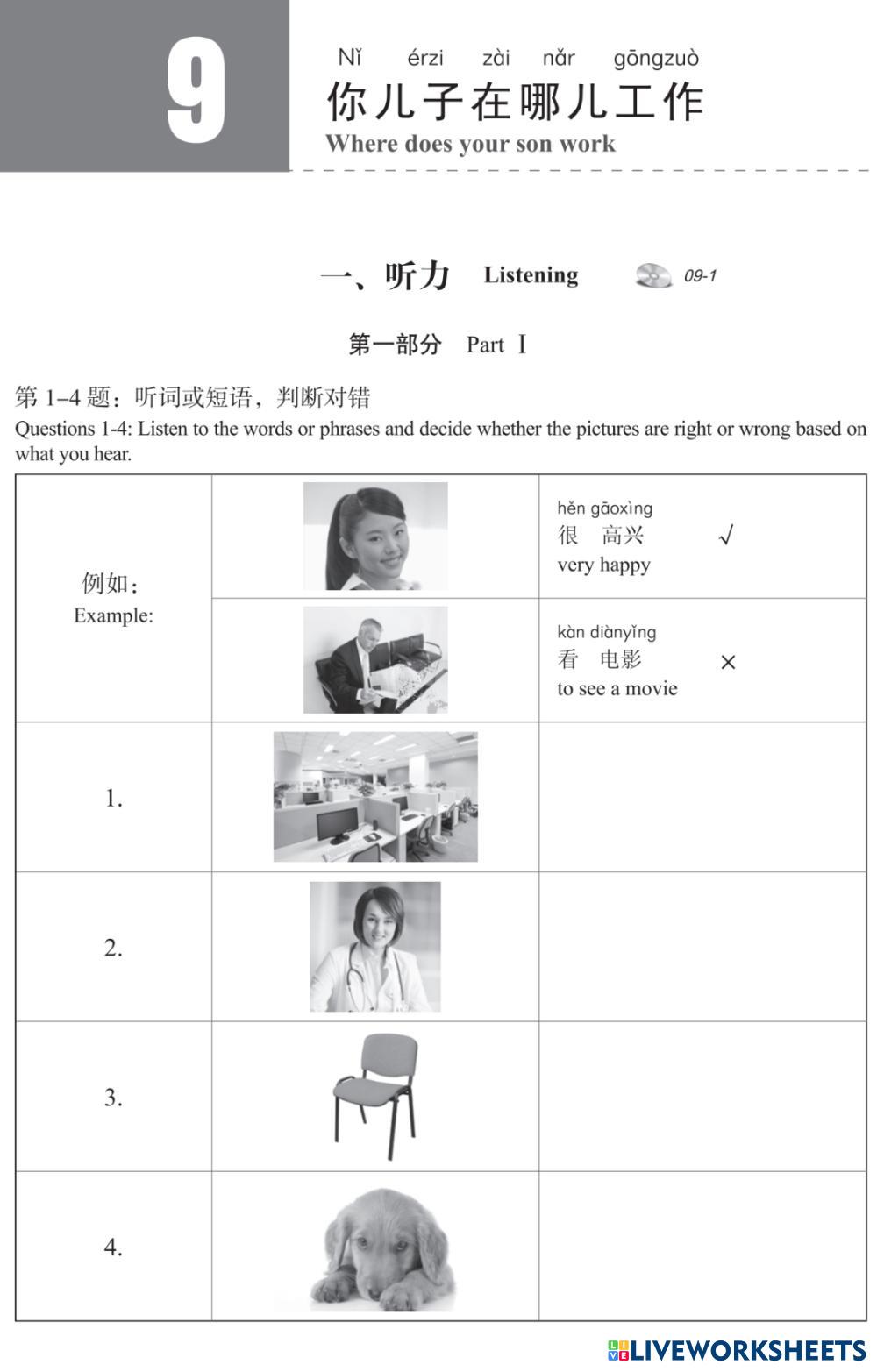 7889158 | HSK1 Workbook Unit 9 | Ekaterina Zueva