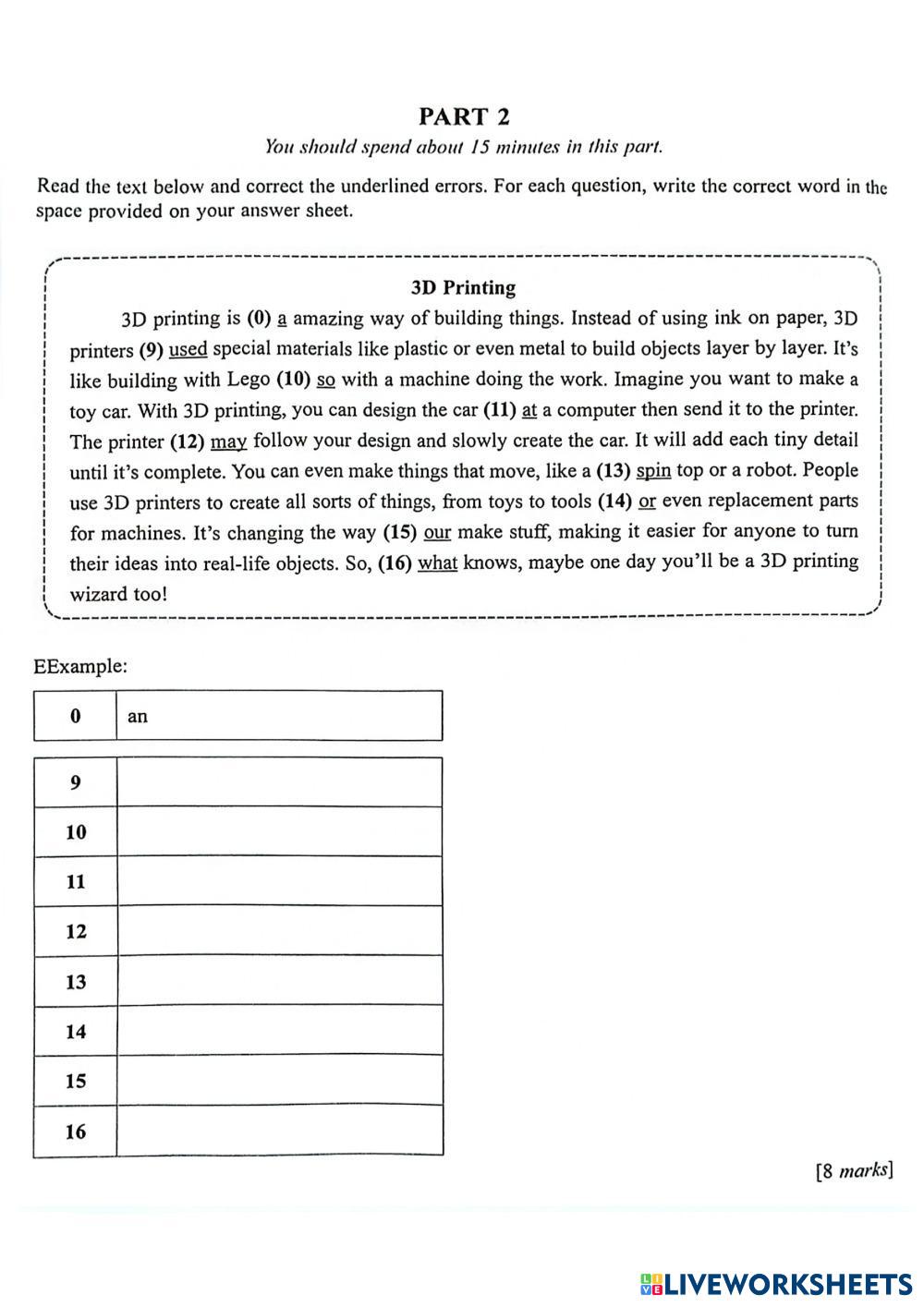 FORM 1 ENGLISH UASA (PART 2) 4 7889675 | Khoo Yeon Chen