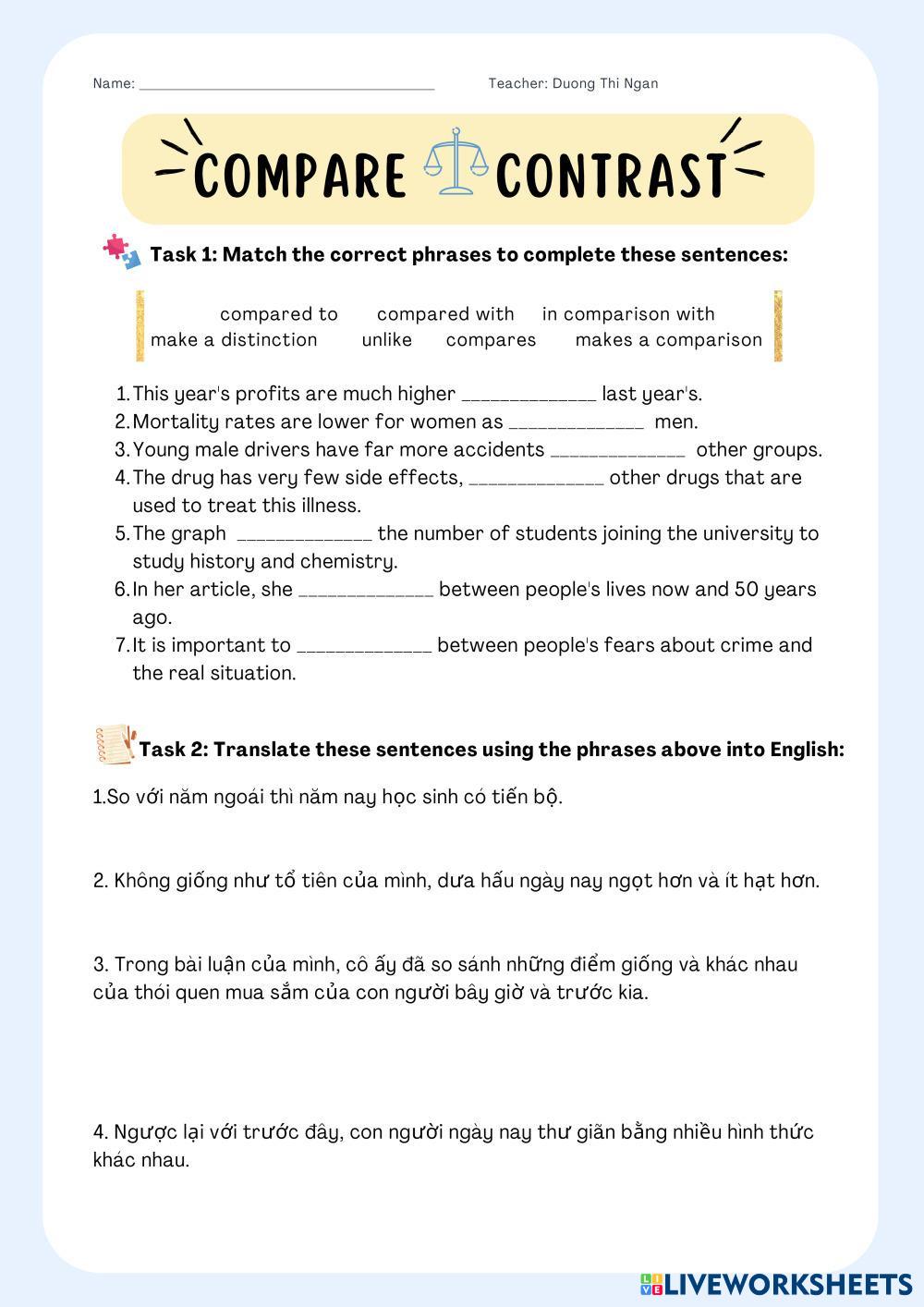 7891848 | Compare contrast | fubt05 | LiveWorksheets