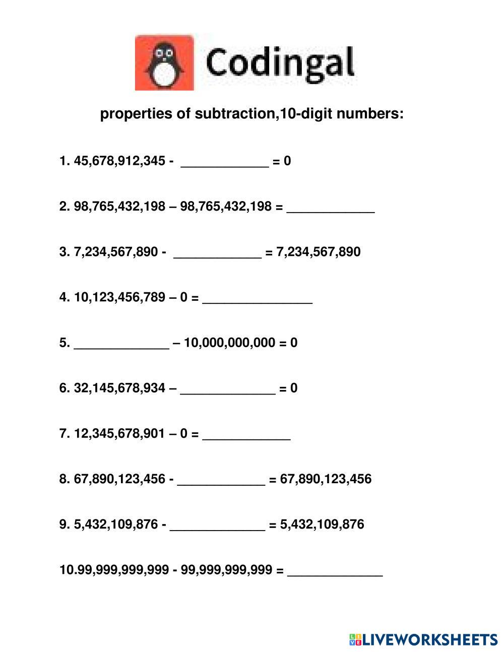 CODINGAL 7893881 | Kalaivani Sivan | Live Worksheets