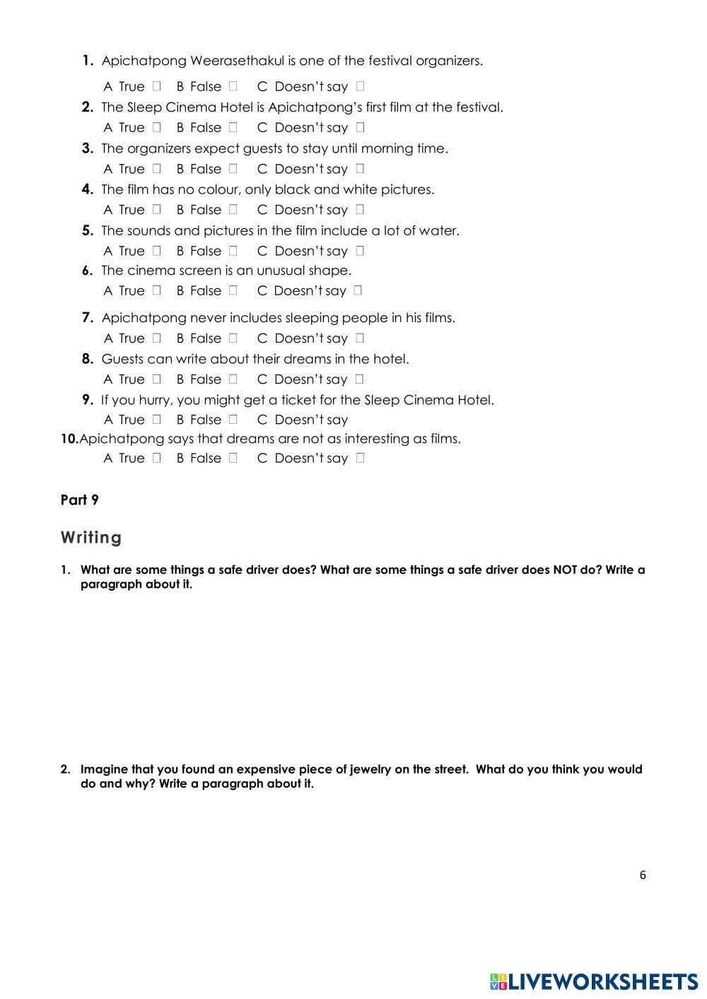 ACHIEVEMENT TES… | Free Interactive Worksheets | 7894913