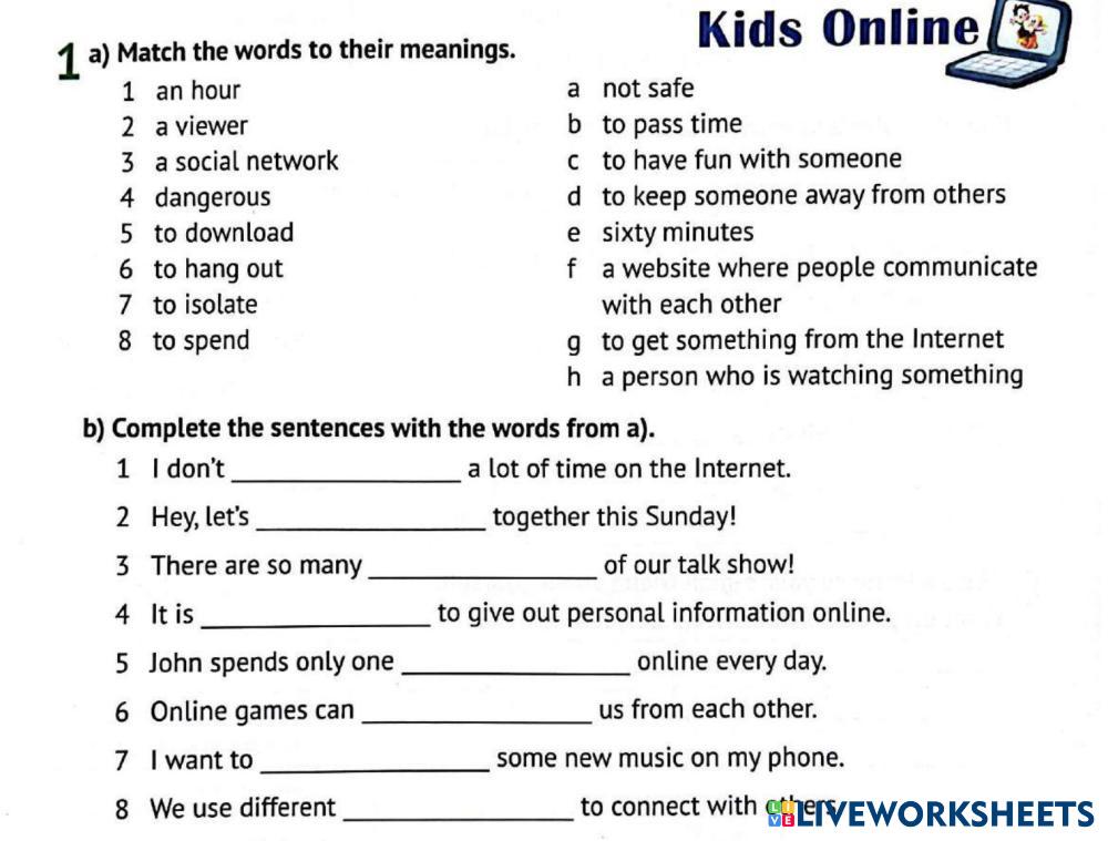 vocabulary. uni… | Free Interactive Worksheets | 7887435