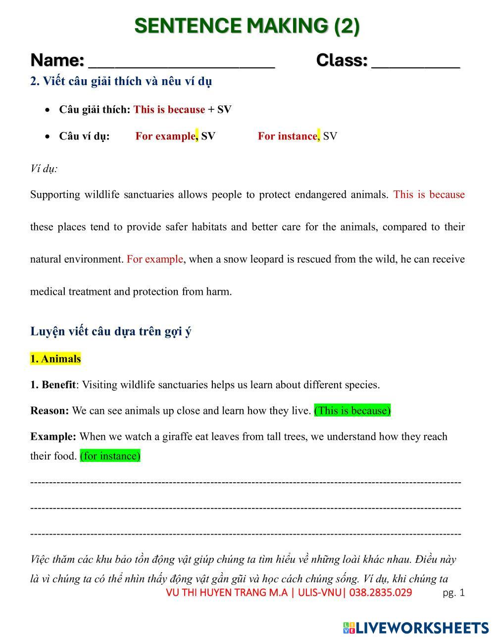 Zoom 4_ Sentenc… | Free Interactive Worksheets | 7900900