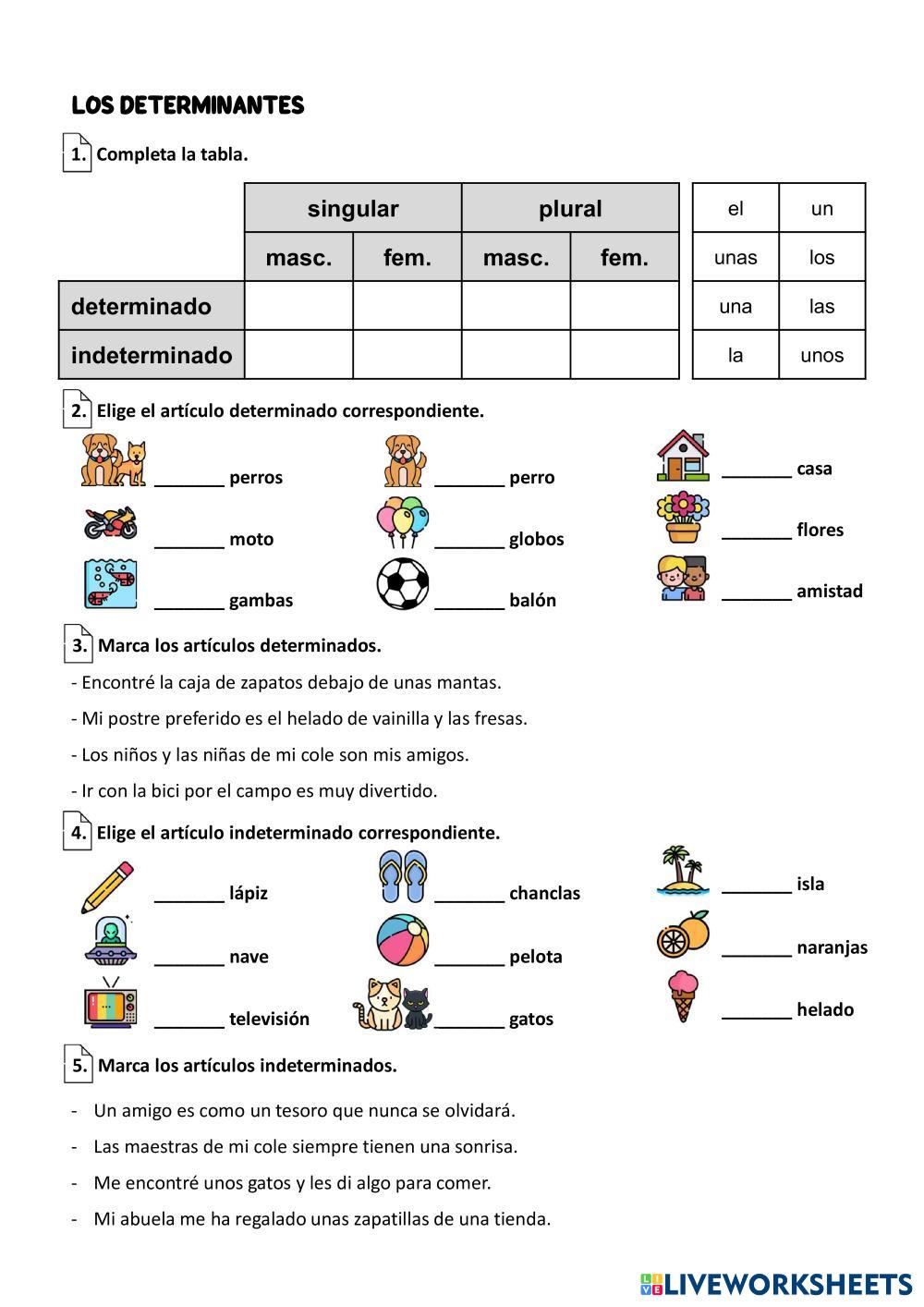 Determinantes 1 | LiveWorksheets | 7904057