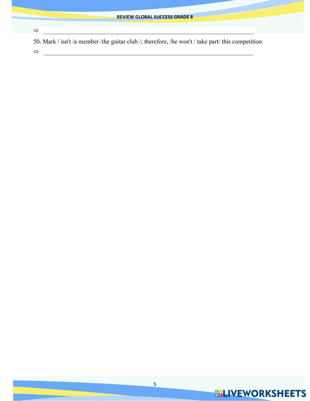 [GRADE 8] Mid-t… | Free Interactive Worksheets | 7909042