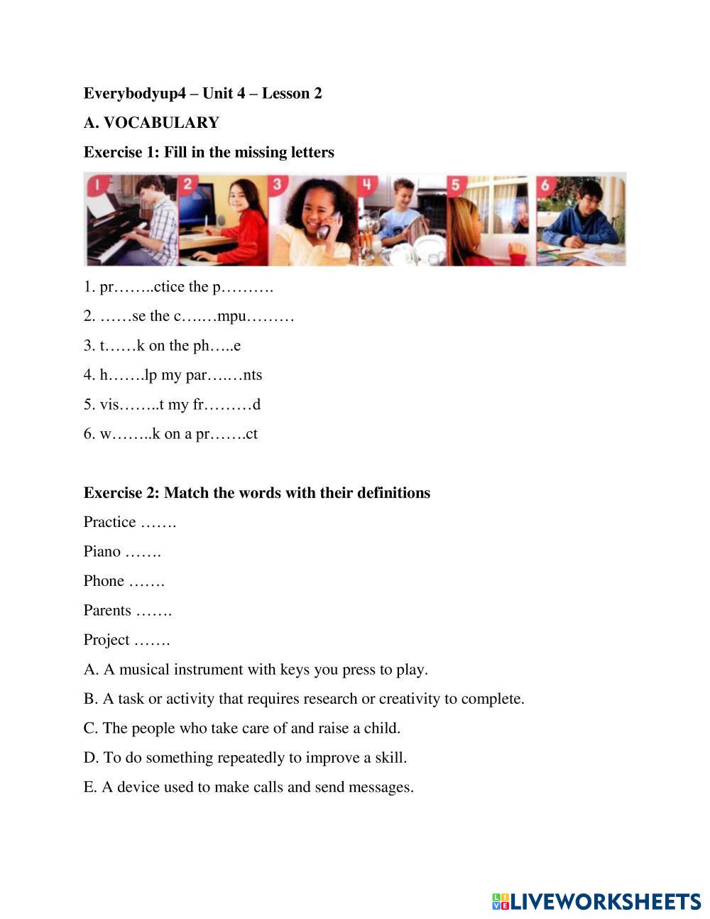 LPhomeschoolenglish | Self Study_EBU 4_Unit 4_Lesson 2