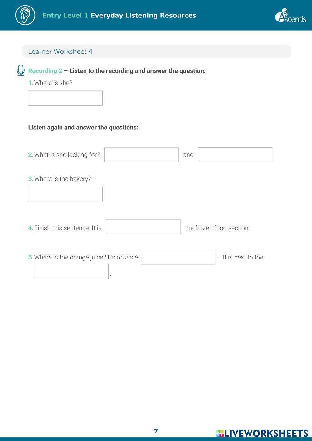 Shopping ESOL S… | Free Interactive Worksheets | 7911984