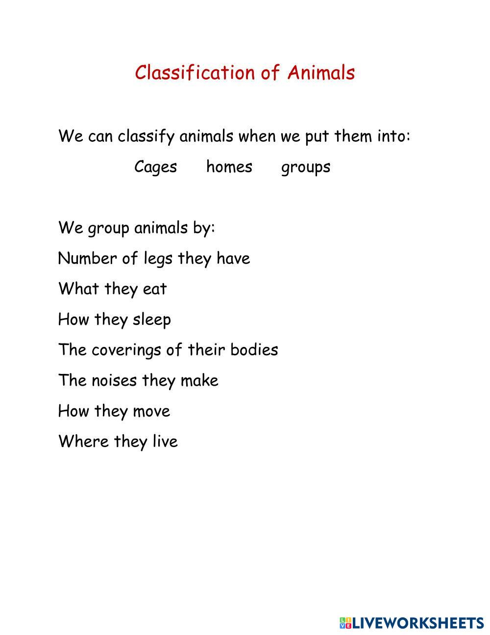 Classification of Animals 7912327 | Anji Singh | Live