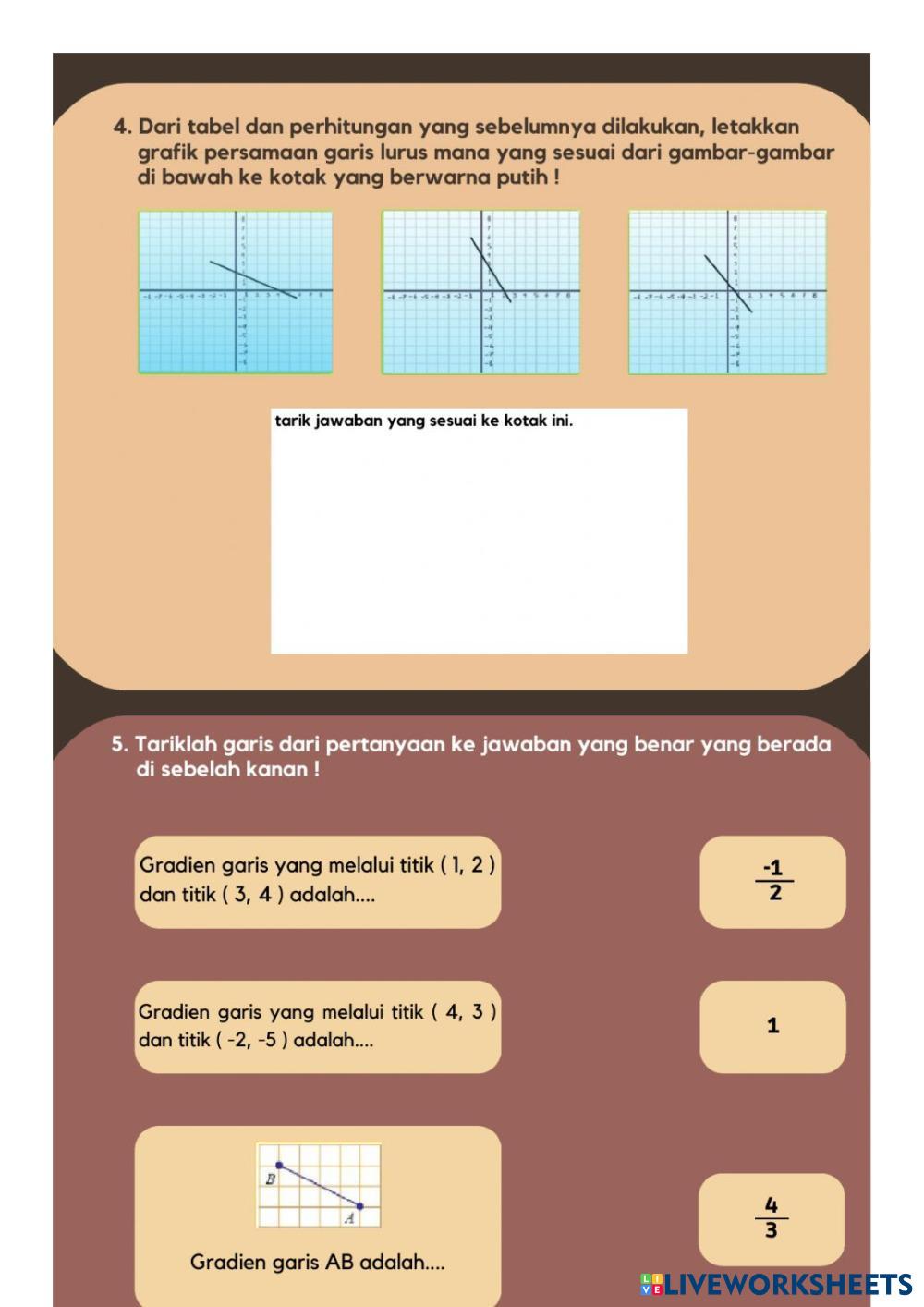 Persamaan Garis… | Free Interactive Worksheets | 7914257