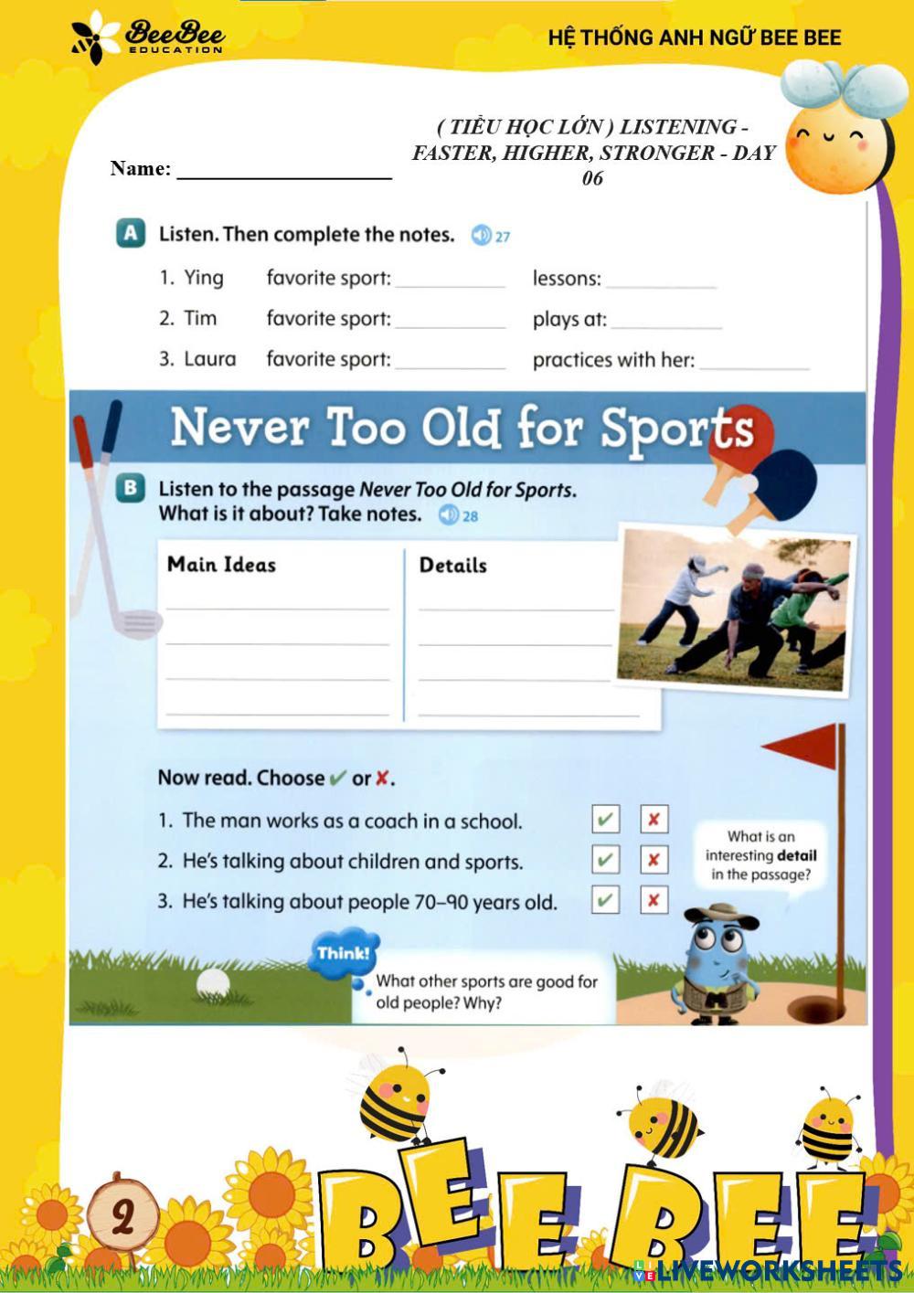 7916393 | (Tiểu Học Lớn) Listening - Faster, Higher,