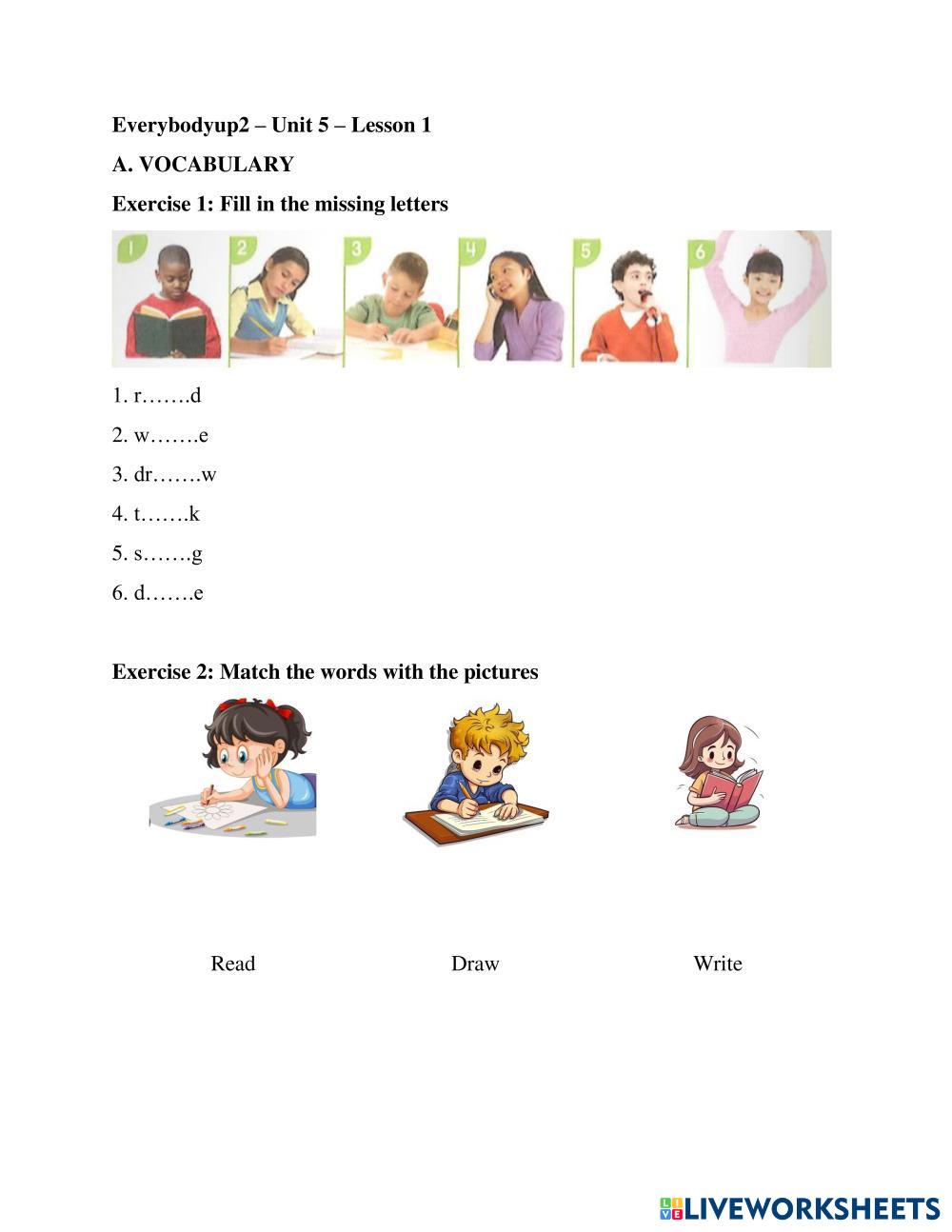 LPhomeschoolenglish | Self Study_EBU 2_Unit 5_Lesson 1