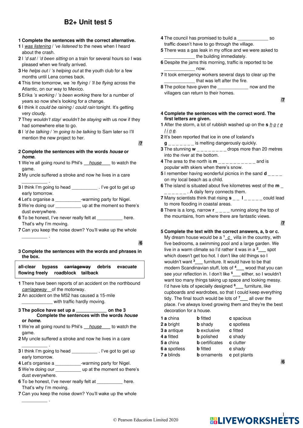 RM B2+ Unit 5 r… | Free Interactive Worksheets | 7920238