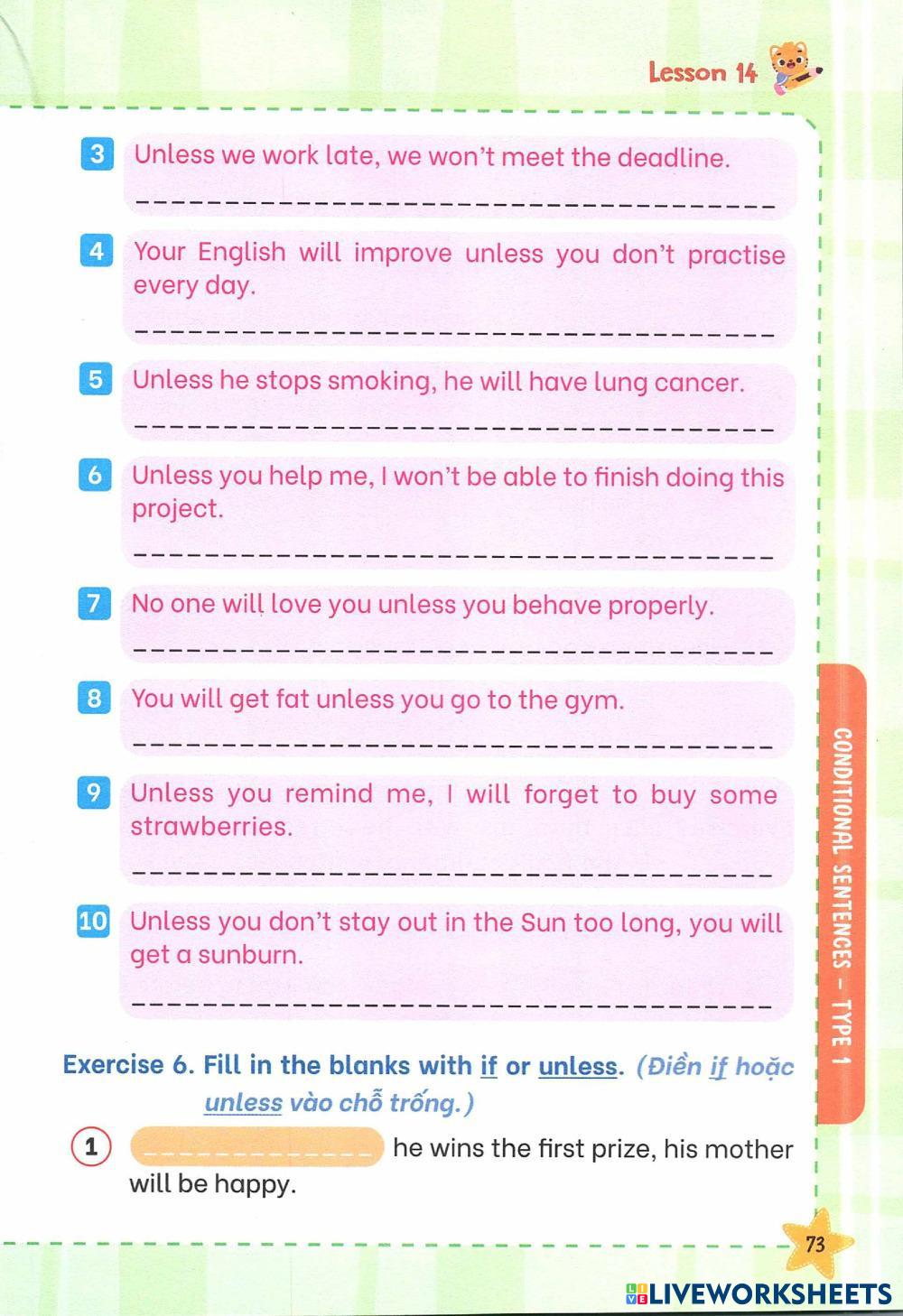 Lesson 14: COND… | Free Interactive Worksheets | 7920570