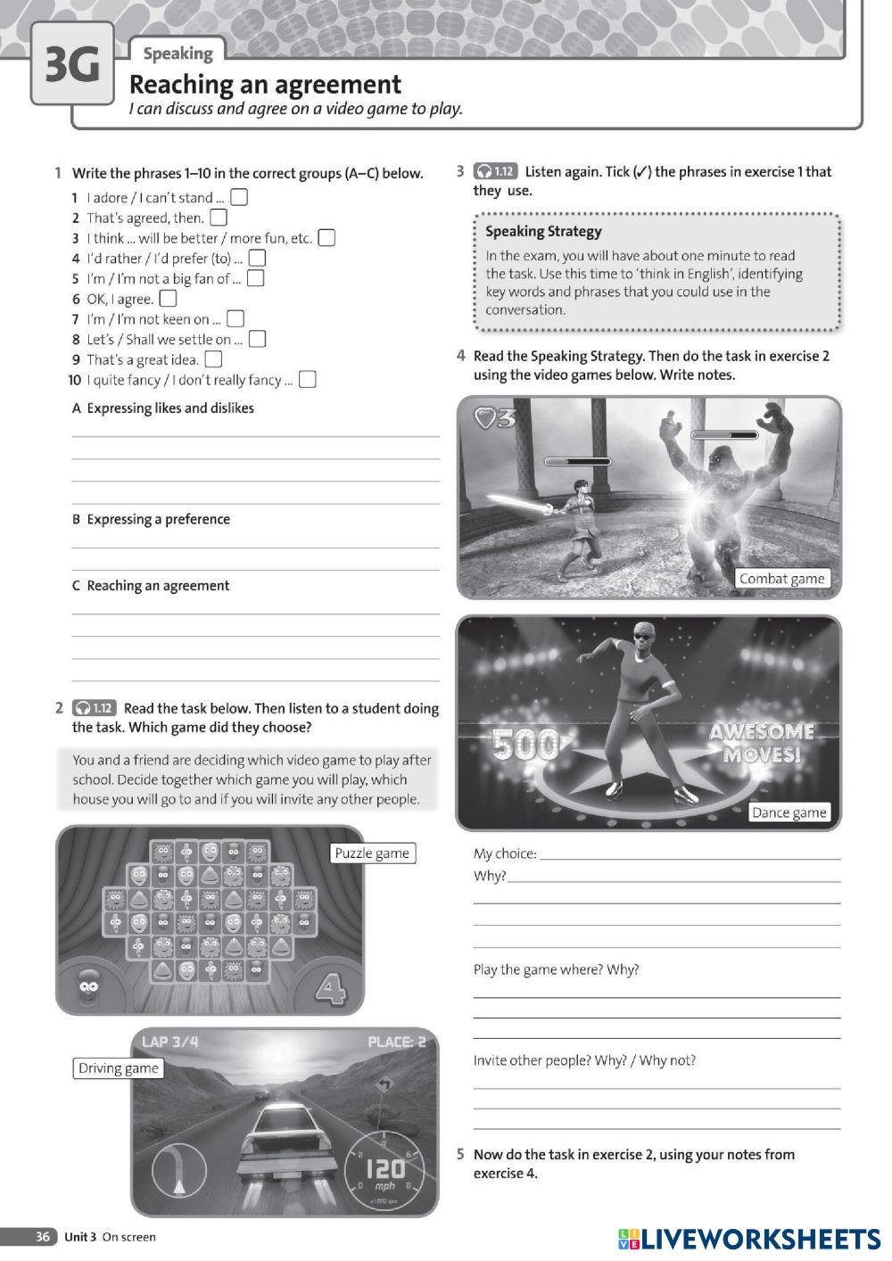 3G Reaching an … | Free Interactive Worksheets | 7923121