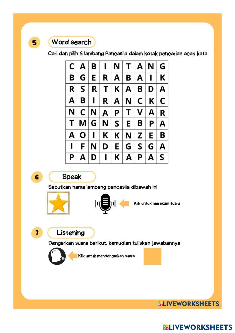 LKPD PP Kelas 1A | Free Interactive Worksheets | 7924135