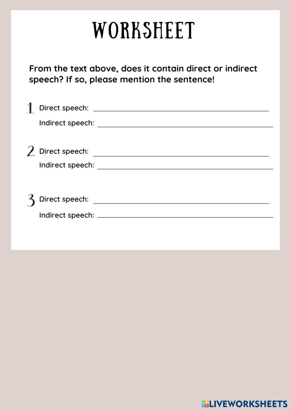 7925329 | Narrative Text (Direct and Indirect Speech)