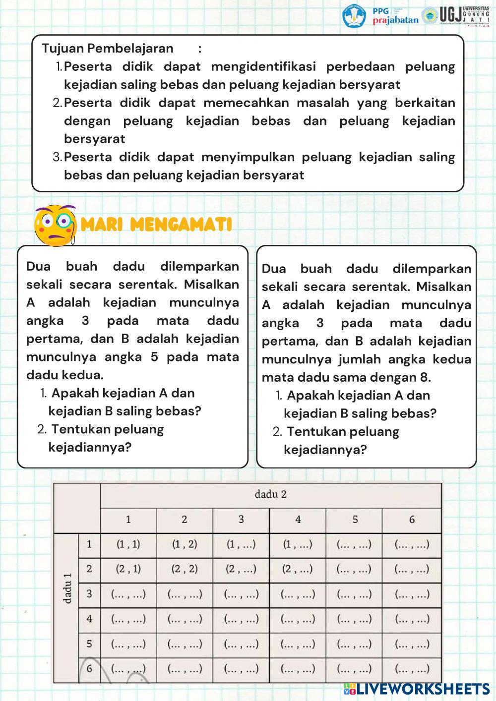 Peluang Kejadia… | Free Interactive Worksheets | 7925559