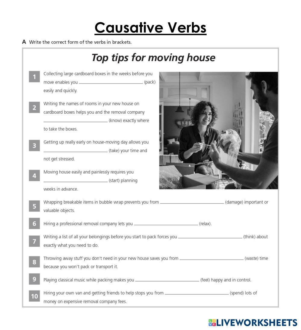 Causative Verbs | Free Interactive Worksheets | 7925890