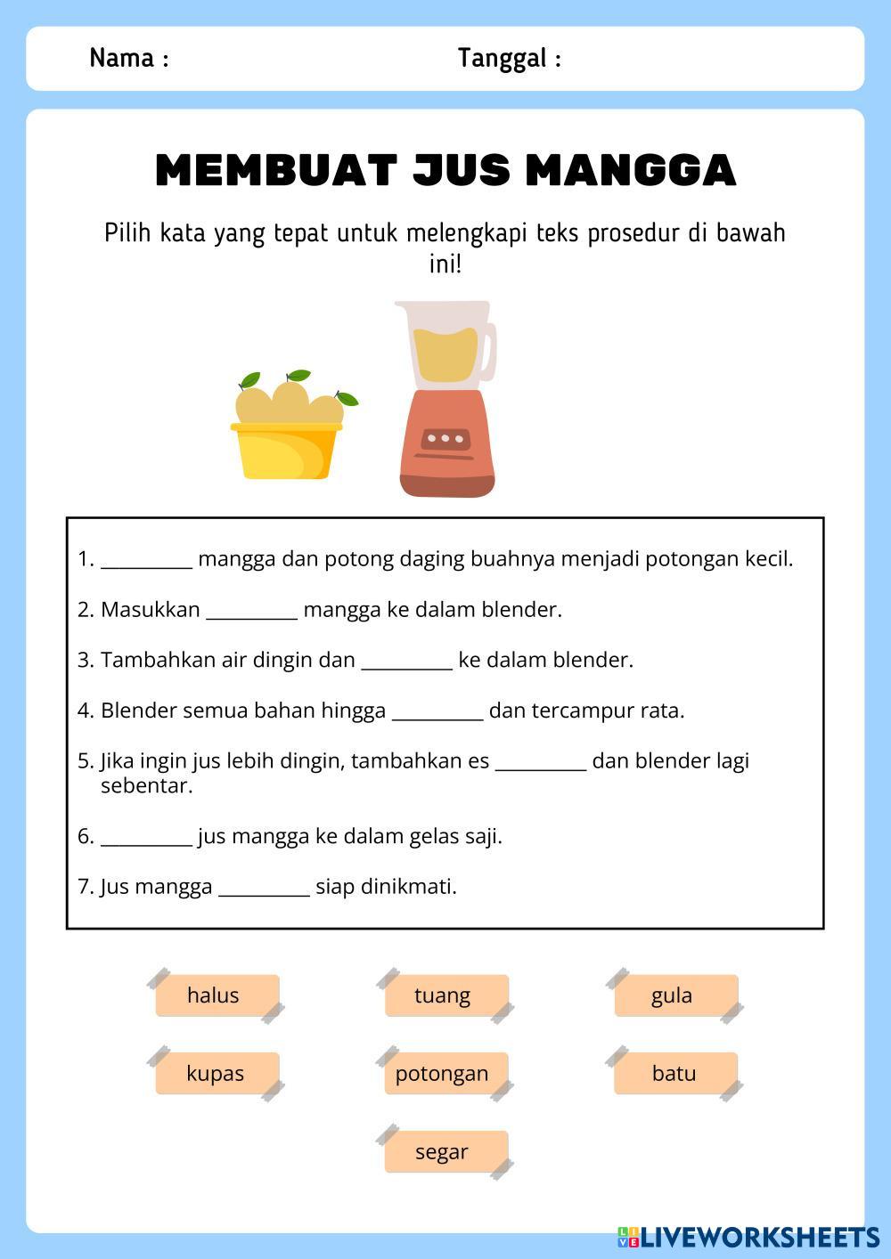 Teks Prosedur K… | Free Interactive Worksheets | 7926359