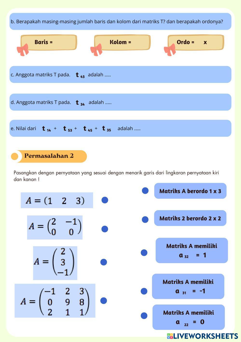 Matematika SMA … | Free Interactive Worksheets | 7929104