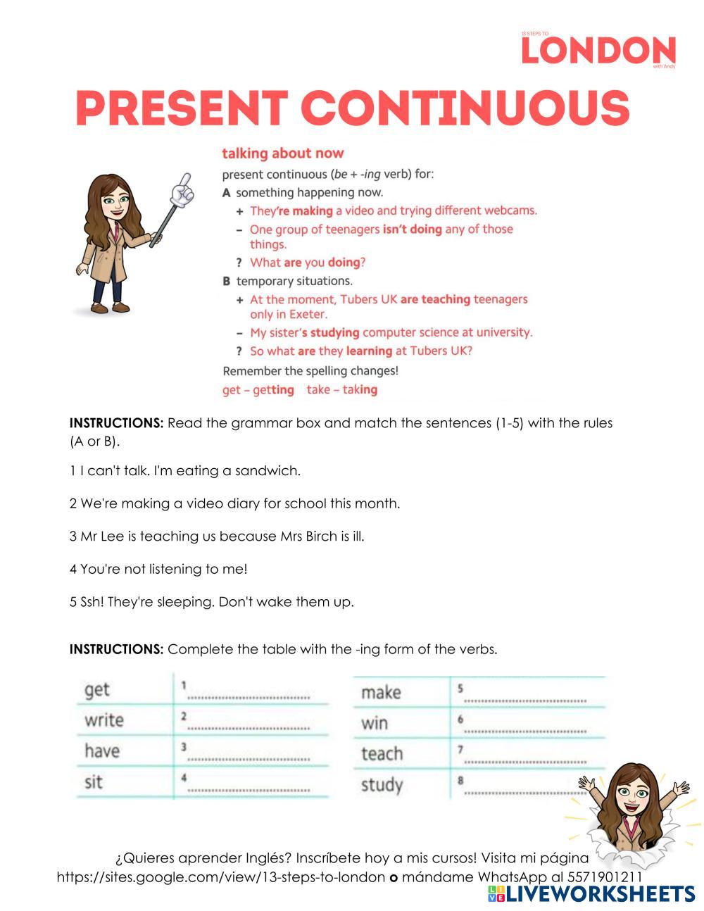 Present Continuous 7933233 | Andy AcMe | LiveWorksheets