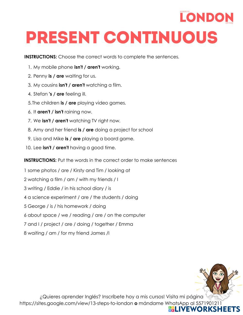 Present Continuous 7933233 | Andy AcMe | LiveWorksheets