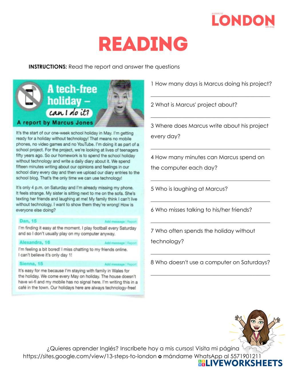 Reading 3 (A2) 7933265 | Andy AcMe | LiveWorksheets