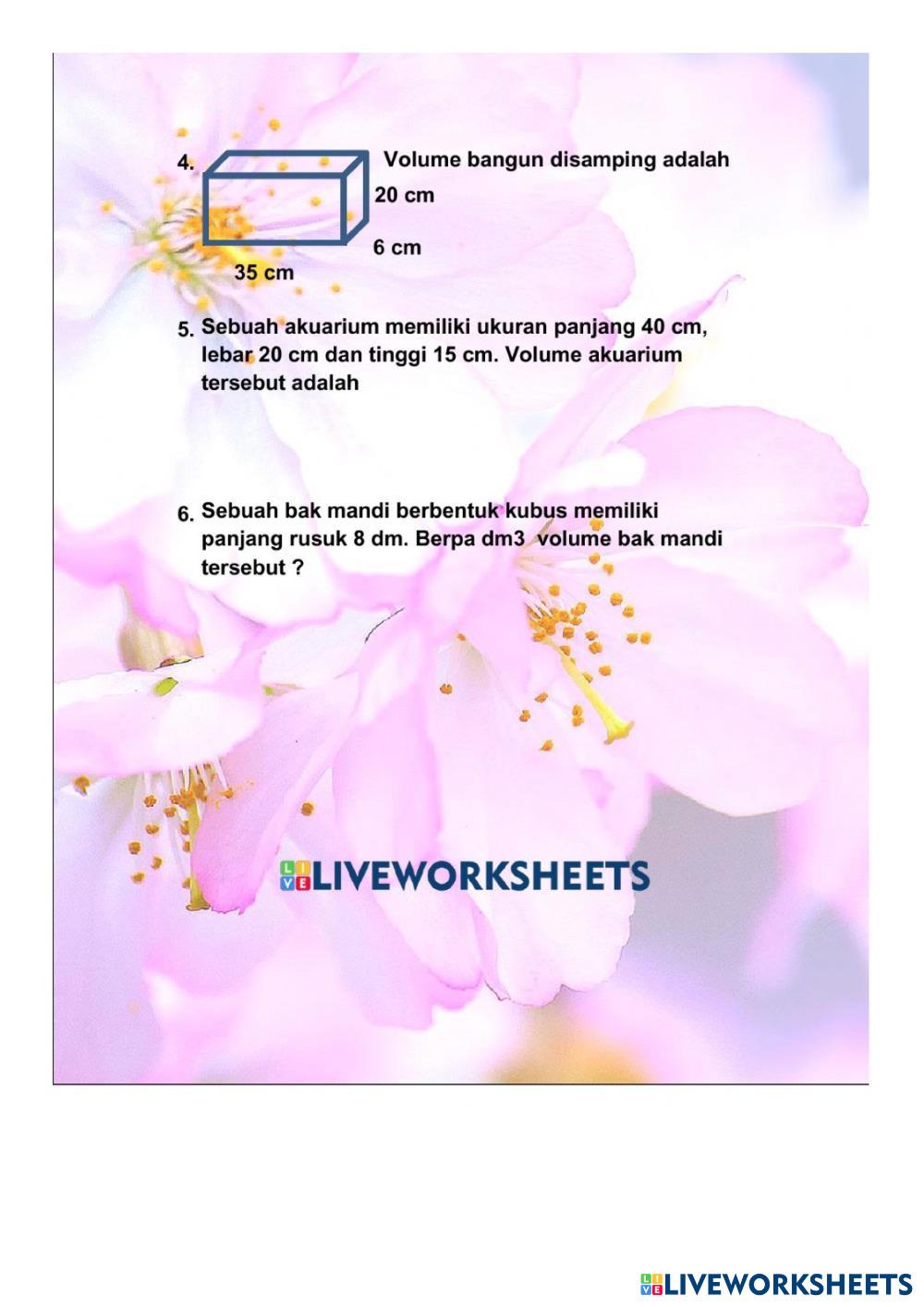 7937931 | Latihan Matematika Volume Kubus dan Balok