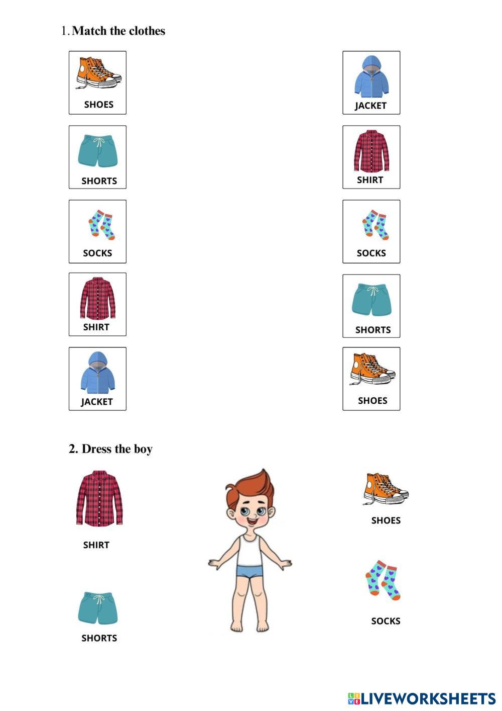 Clothes Review | Free Interactive Worksheets | 7942852
