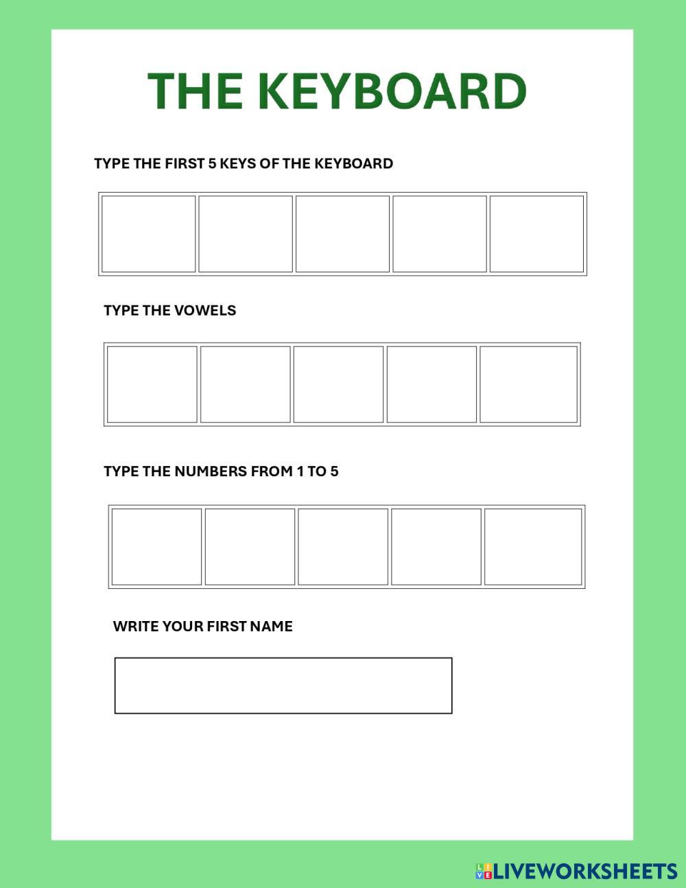 7943117 | The Keyboard | ICT Classes | LiveWorksheets