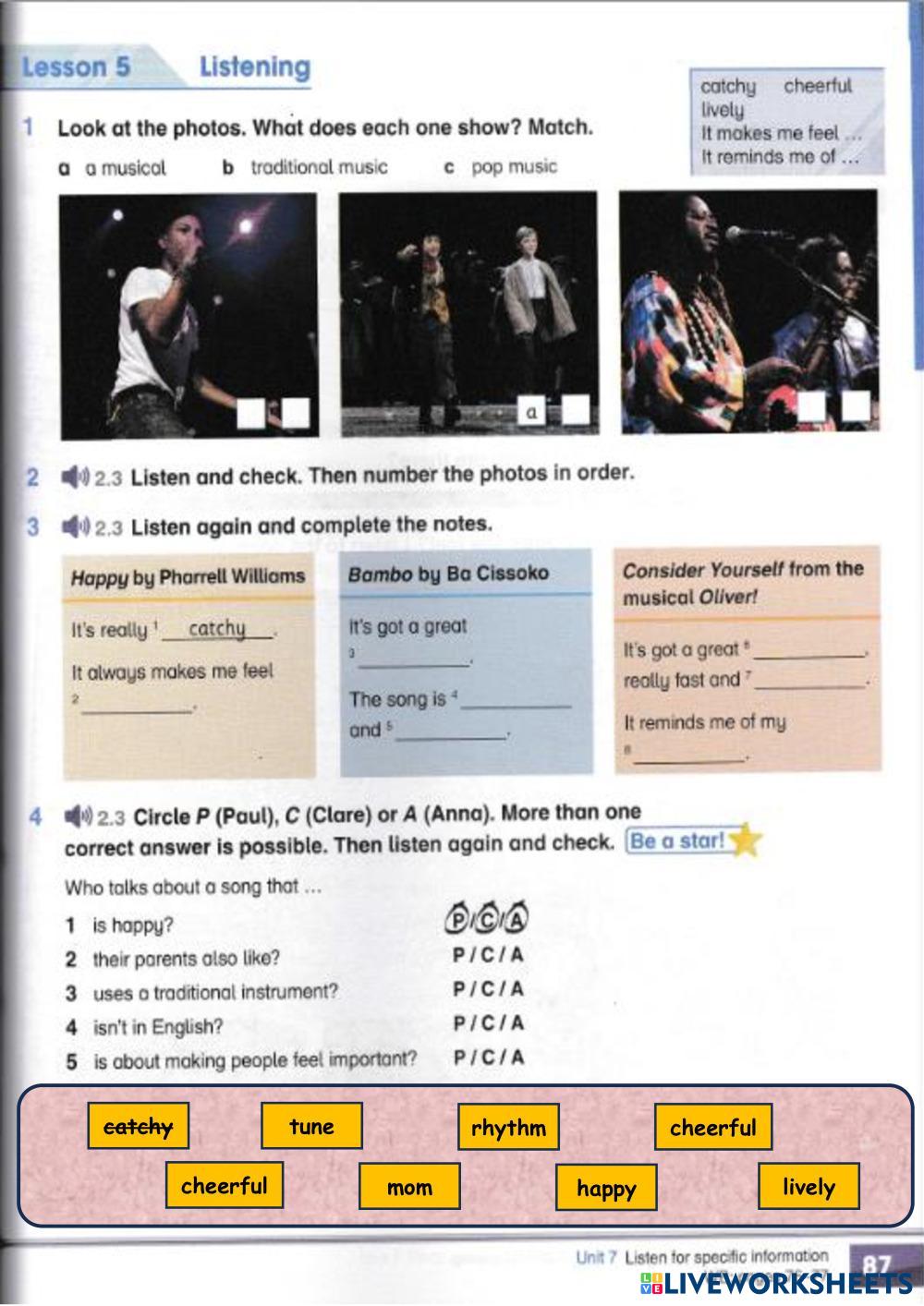 TEXTBOOK PAGE 87 | Free Interactive Worksheets | 7943894