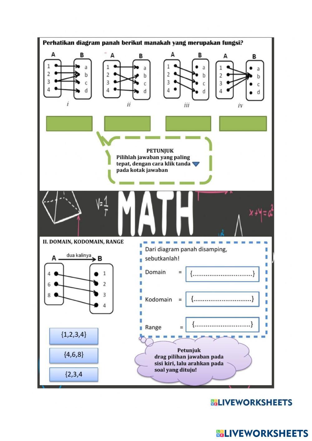 LKPD RELASI DAN… | Free Interactive Worksheets | 7945400