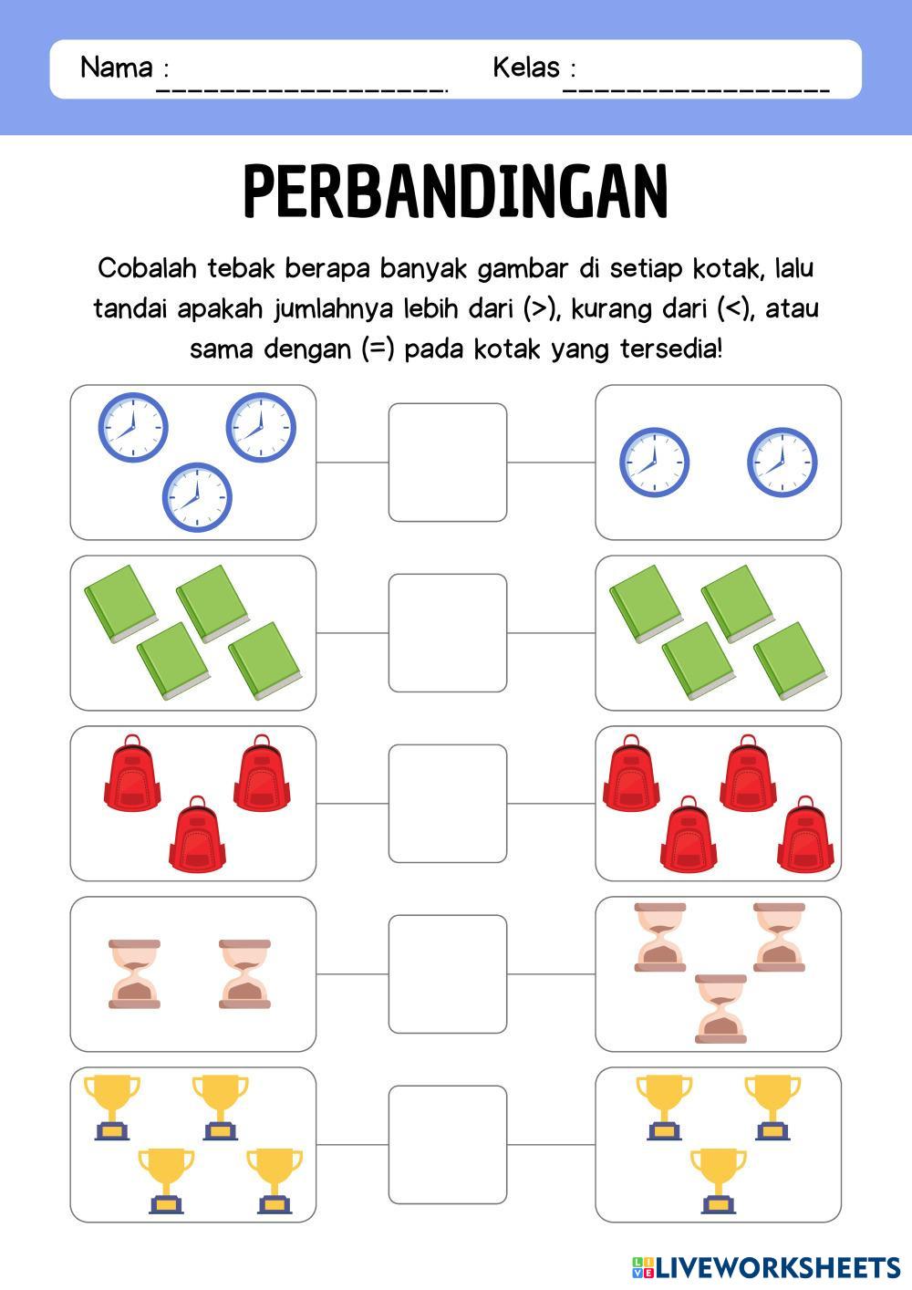 Konsep Pra Bila… | Free Interactive Worksheets | 7945617
