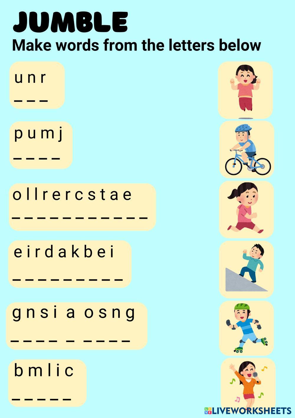 7945869 | Jumble | Стилияна Кацарска | LiveWorksheets