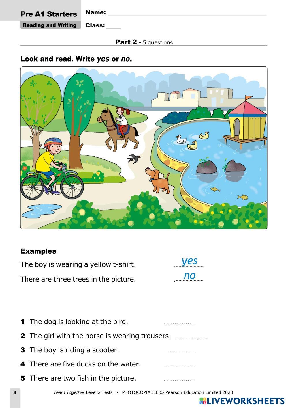 pre A1 Starter | Free Interactive Worksheets | 7947343