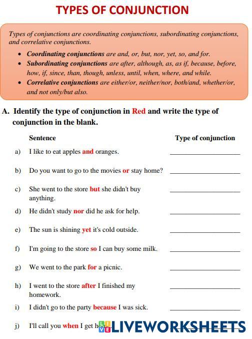 type of conjunction 7950303 | Defina Lestari | Live