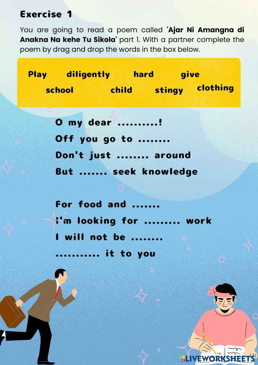 EYL POEM 7953315 | Nai | LiveWorksheets