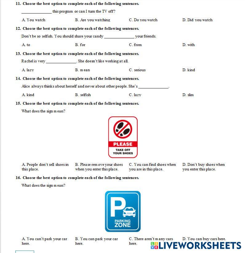 Thursday | Free Interactive Worksheets | 7954700