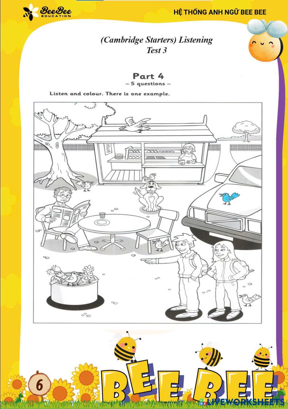 (Cambridge Starters) Listening Test 3 7956348 | BeeBee