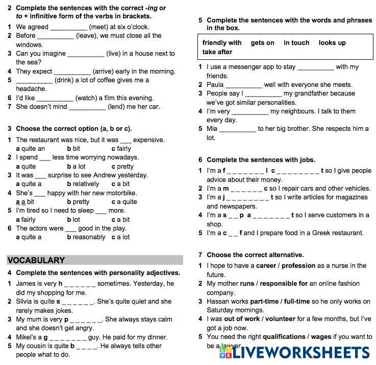 SpeakOut b1 uni… | Free Interactive Worksheets | 7956675