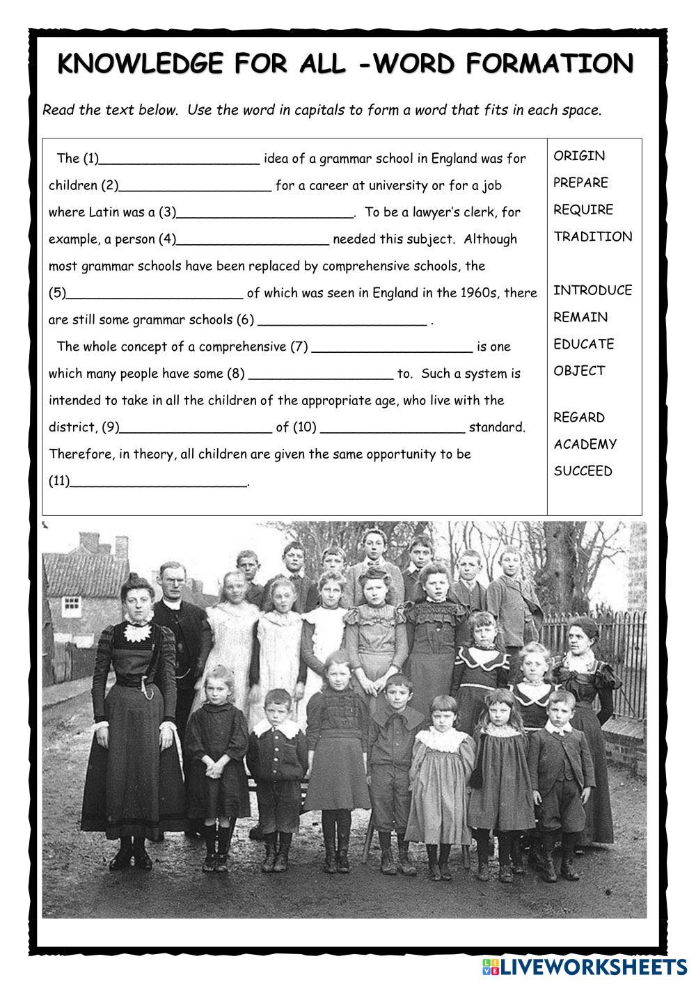 knowledge word formation