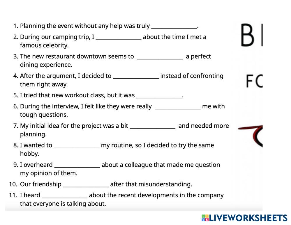 Food Metaphores | Free Interactive Worksheets | 7958864