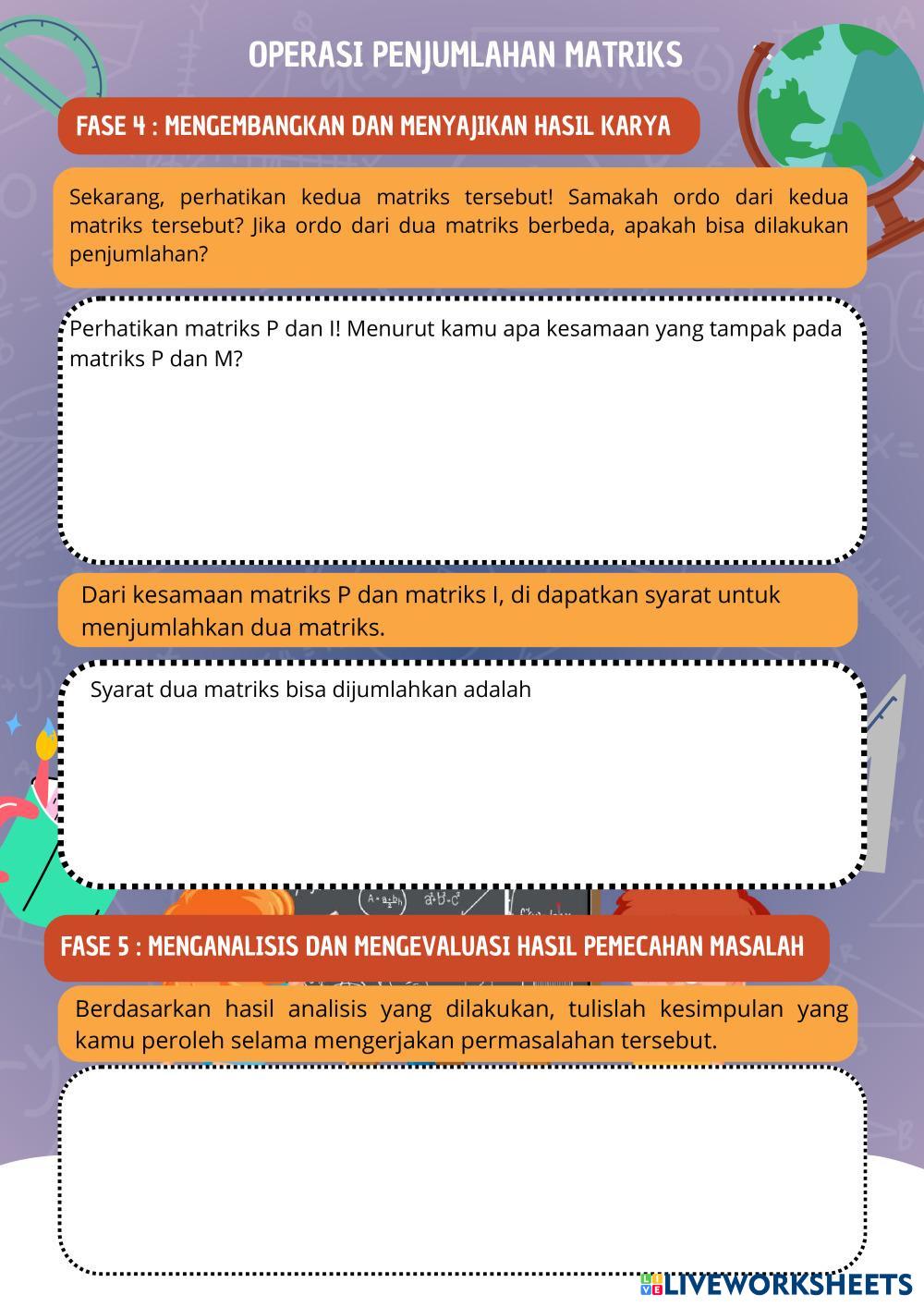 LKPD MATRIKS | Free Interactive Worksheets | 7950619