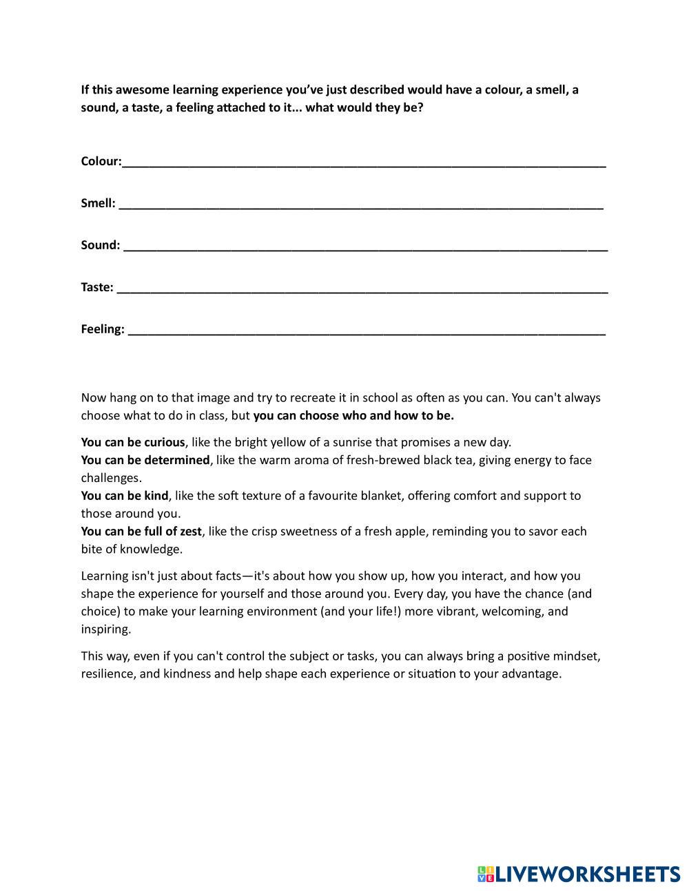 Find your zest … | Free Interactive Worksheets | 7961432