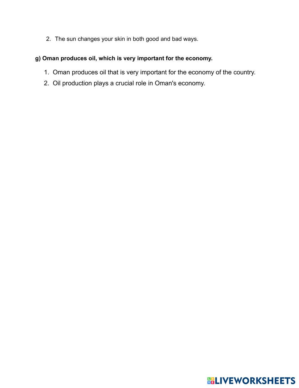 paraphrasing ex… | Free Interactive Worksheets | 7964820