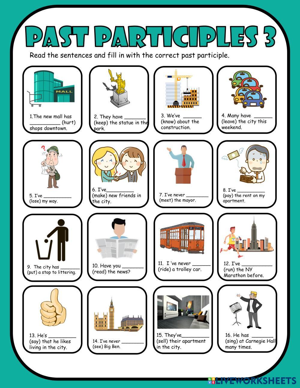 Part Participle… | Free Interactive Worksheets | 7947501