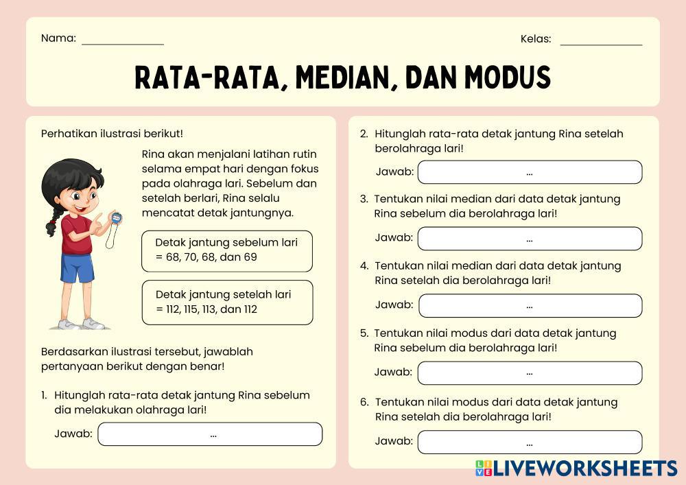 yetinurlatipah7 | LKPD 1 MEAN MEDIAN MODUS 7971489