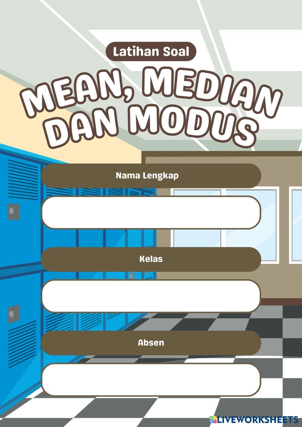 7977072 | Latihan Soal Mean Median Modus | salma anindya