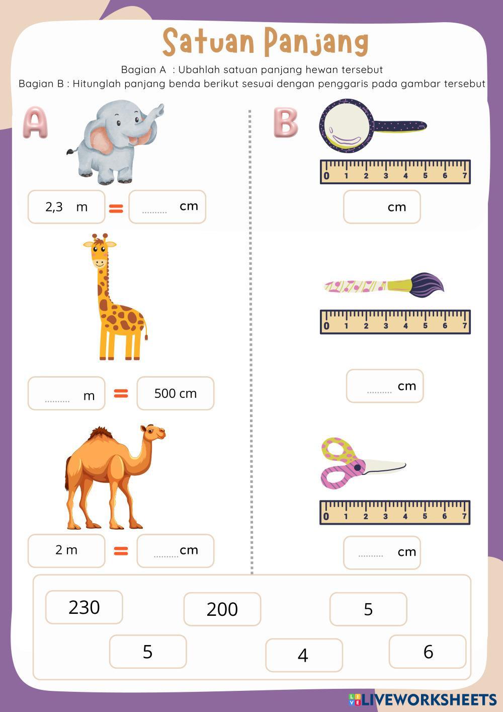 Lkpd Satuan Pan… | Free Interactive Worksheets | 7977174